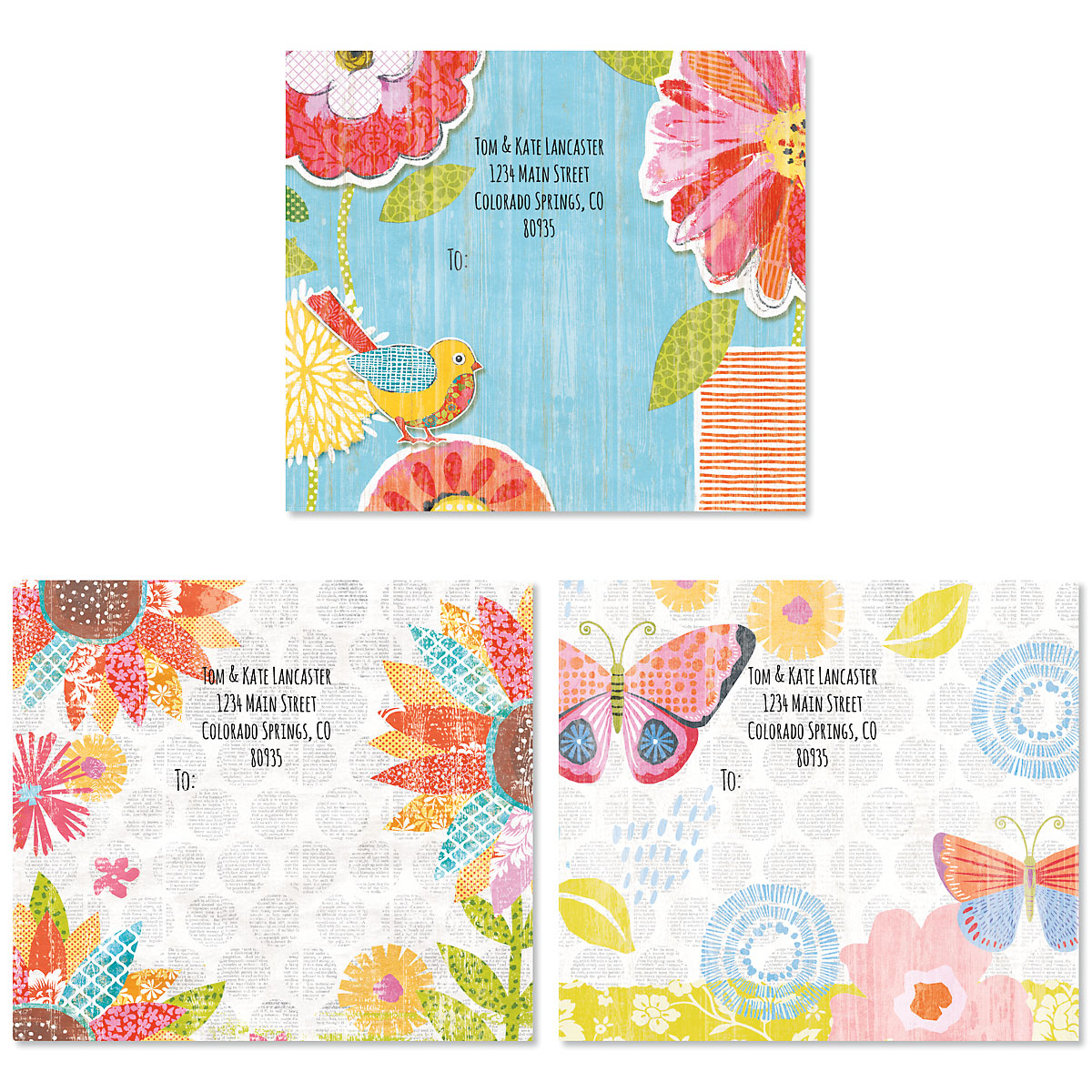 Sunshine Flowers Package Labels | Colorful Images