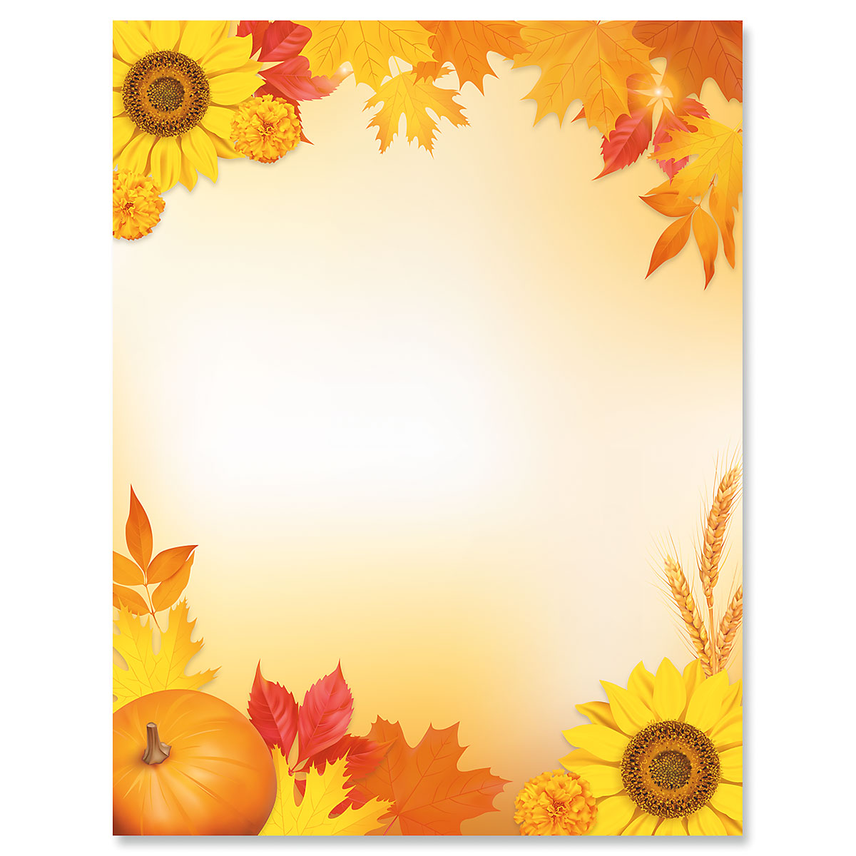 Autumn Harvest Letter Papers | Colorful Images
