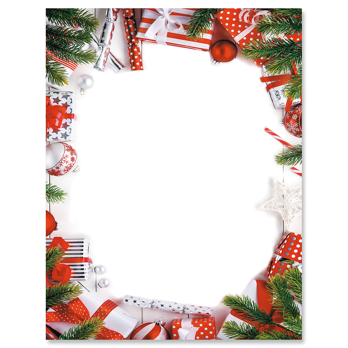 Candy Cane Christmas Letter Papers | Colorful Images