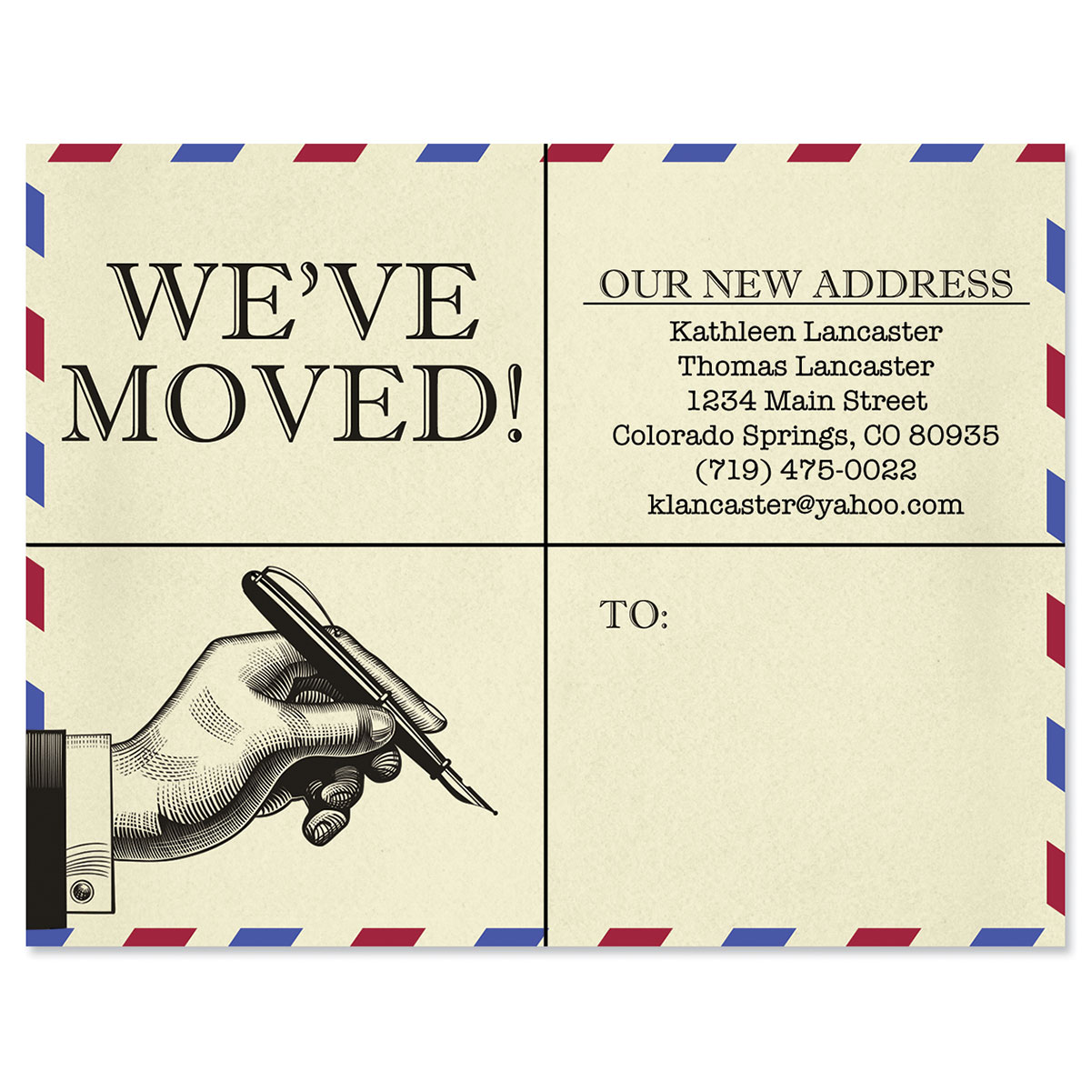 We’ve Moved Retro Postcards | Colorful Images