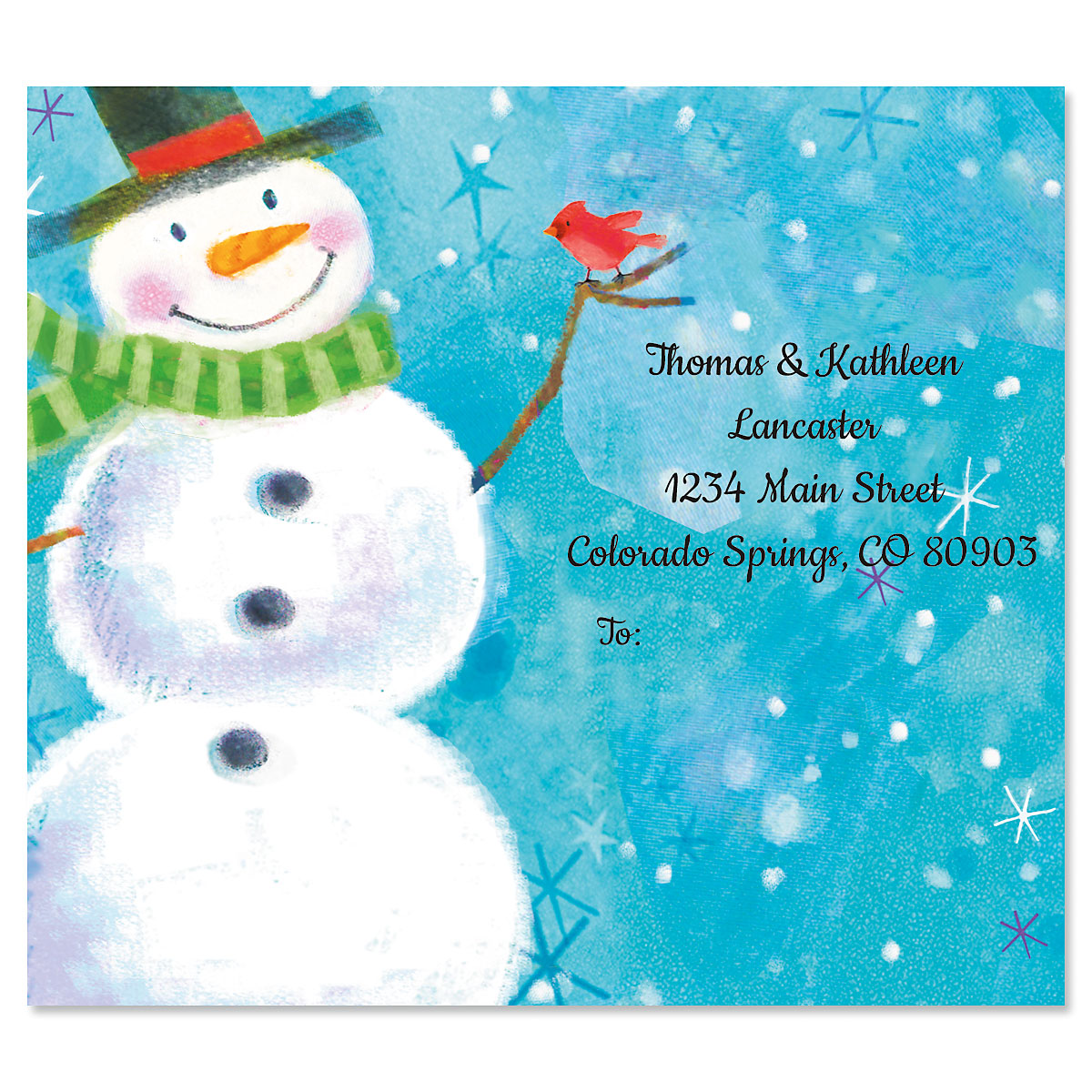 Snowman Package Labels | Colorful Images
