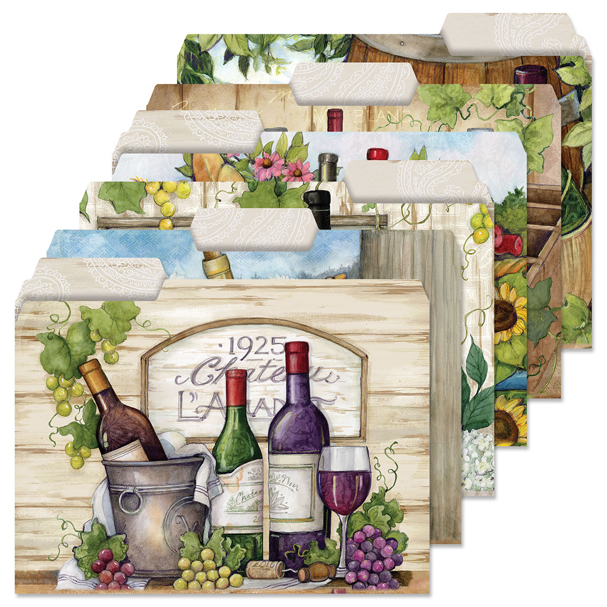 Wine Country Value Pack File Folders | Colorful Images