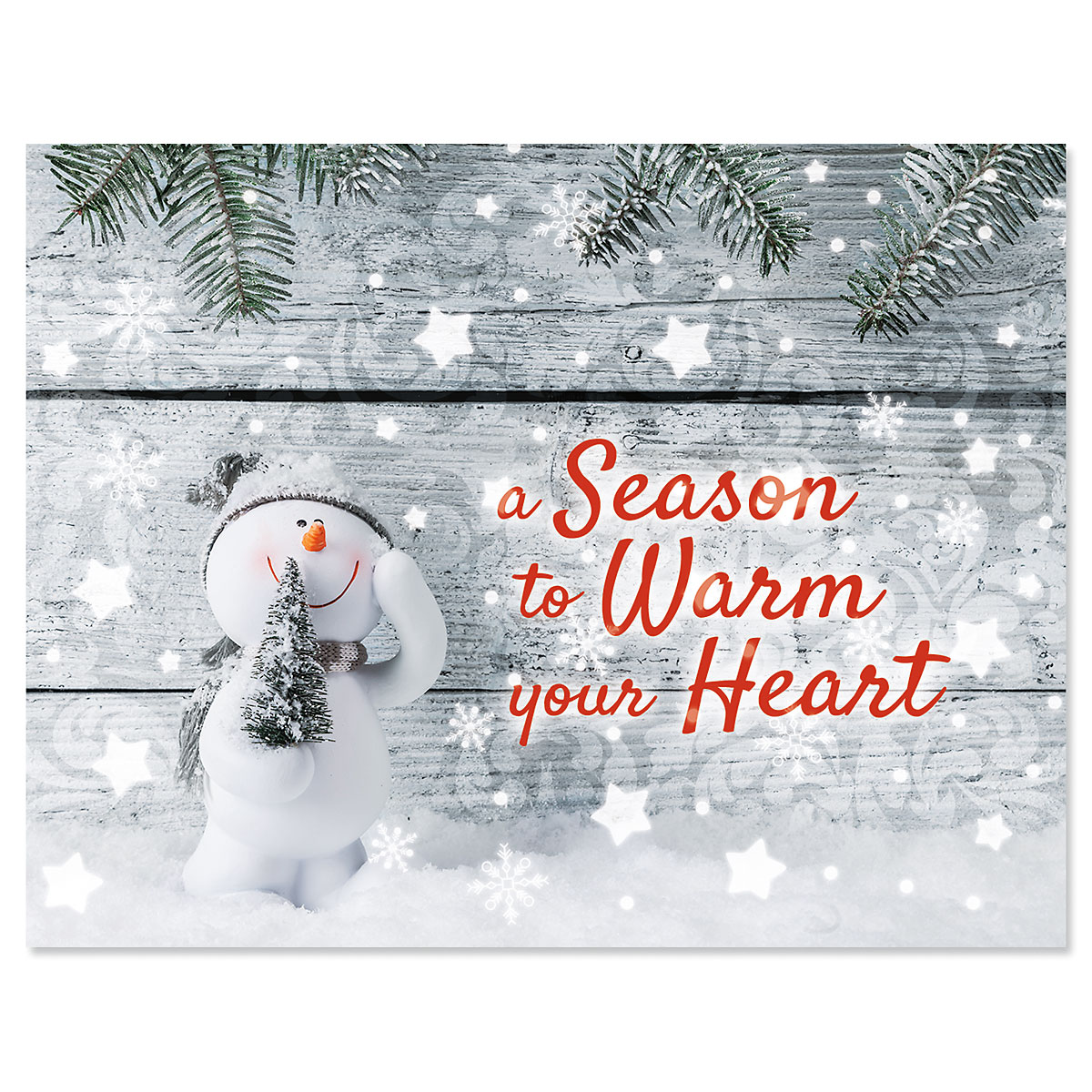 Cute Snowman Note Card Size Christmas Cards | Colorful Images