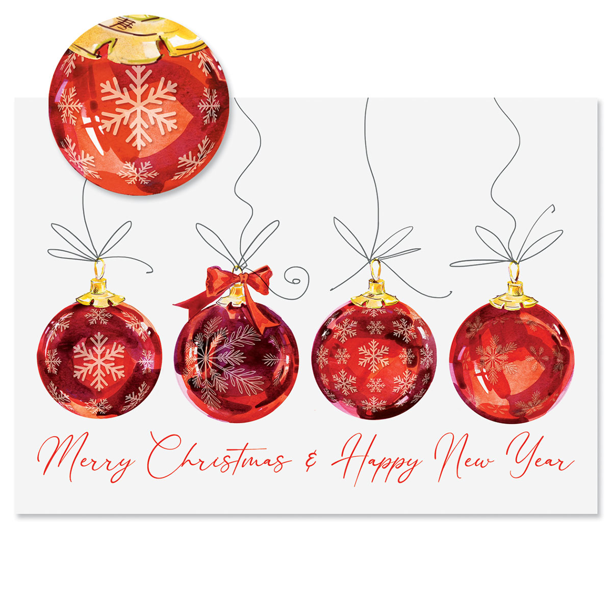 Holiday Ornaments Christmas Cards | Colorful Images