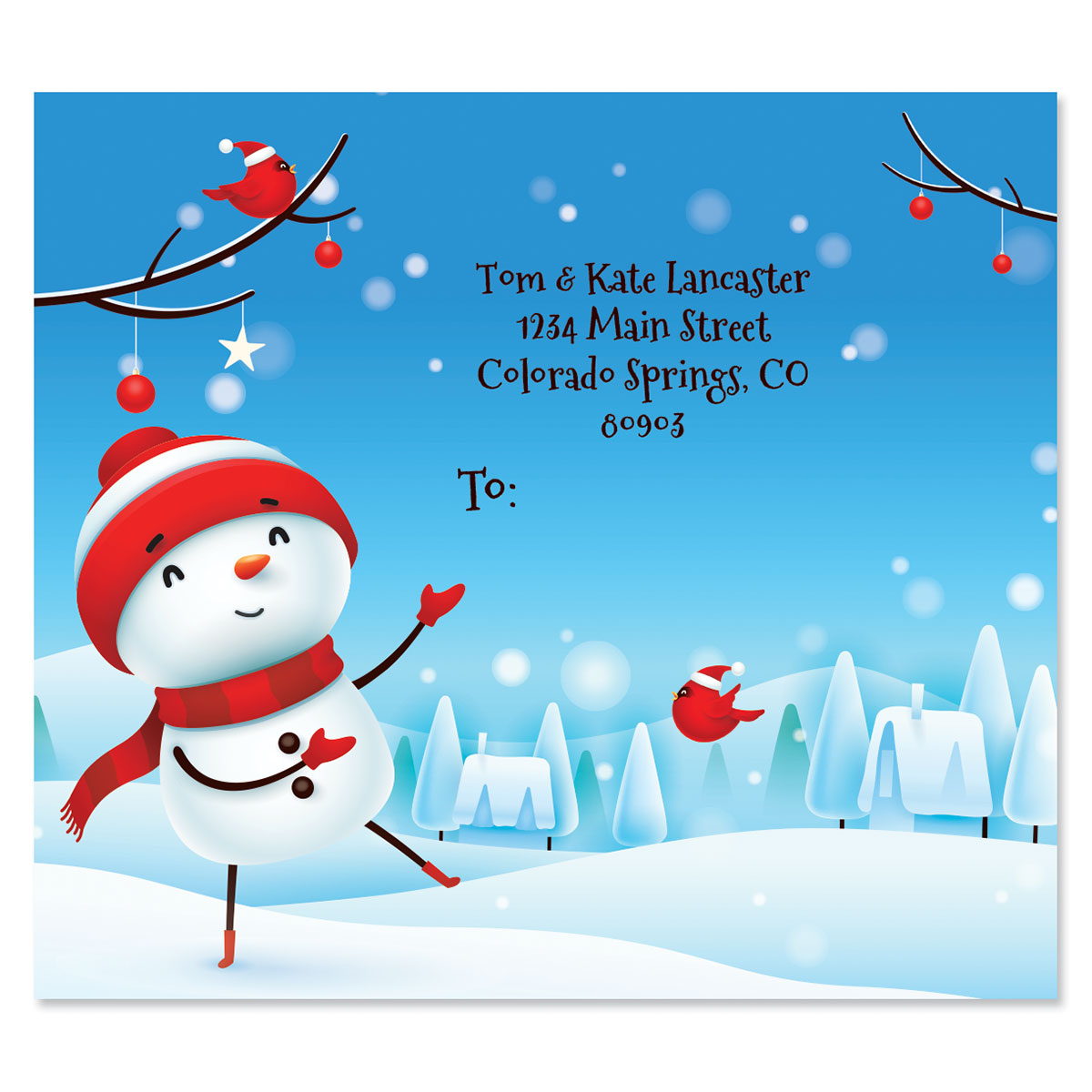 Little Snowman Package Labels | Colorful Images