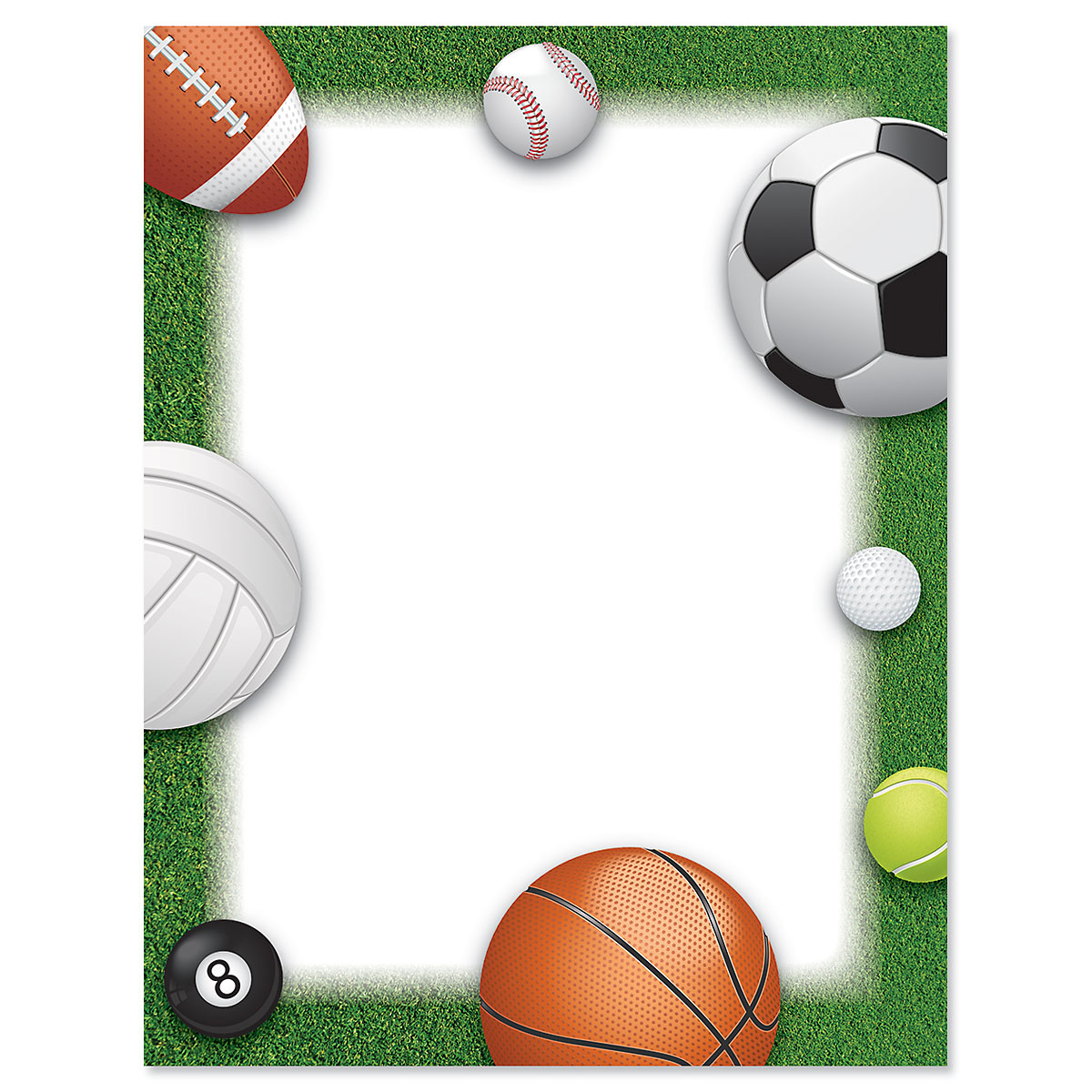 All Sports Letter Papers | Colorful Images