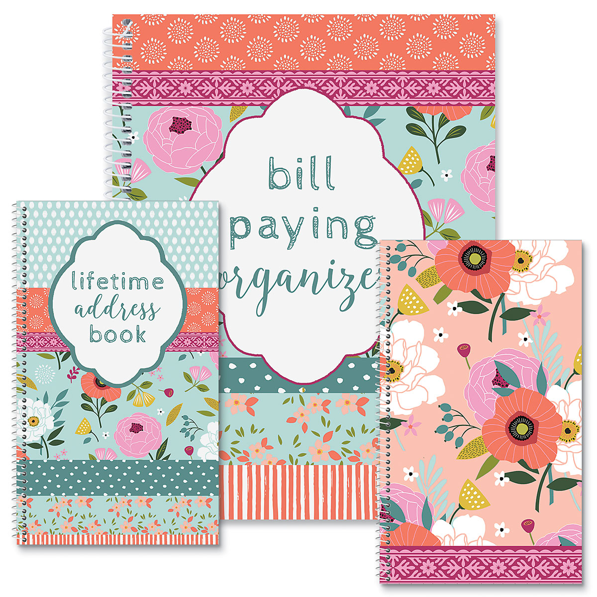 Chic Blooms Organizer Books | Colorful Images