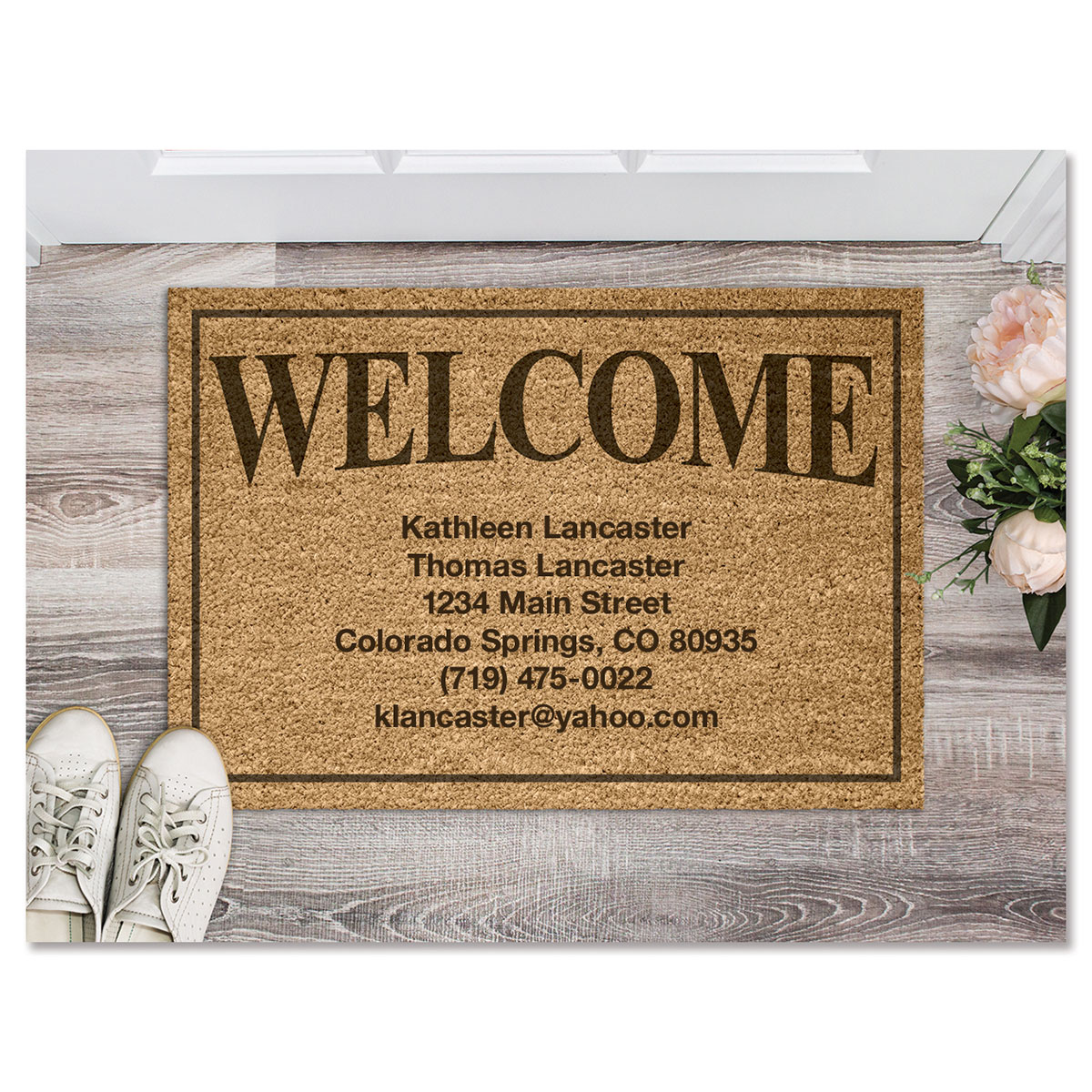 Welcome Doormat New Address Postcards | Colorful Images