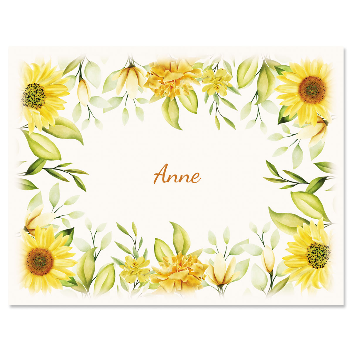 Beautiful Sunflower Custom Note Cards | Colorful Images