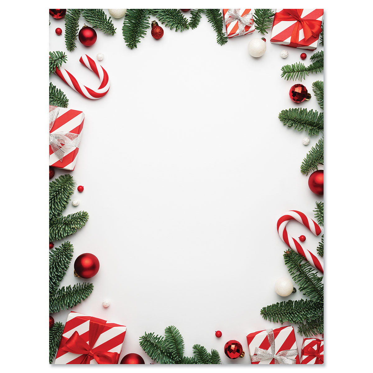 Christmas Pine & Presents Letter Papers | Colorful Images