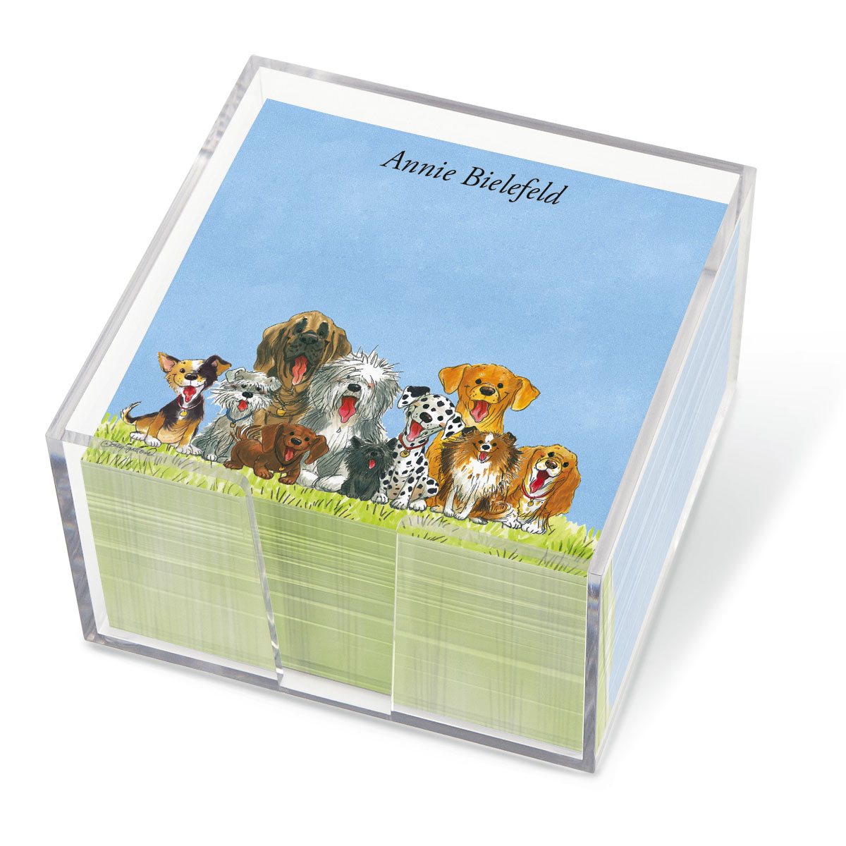 Wags™ Personalized Note Sheets in a Cube | Colorful Images