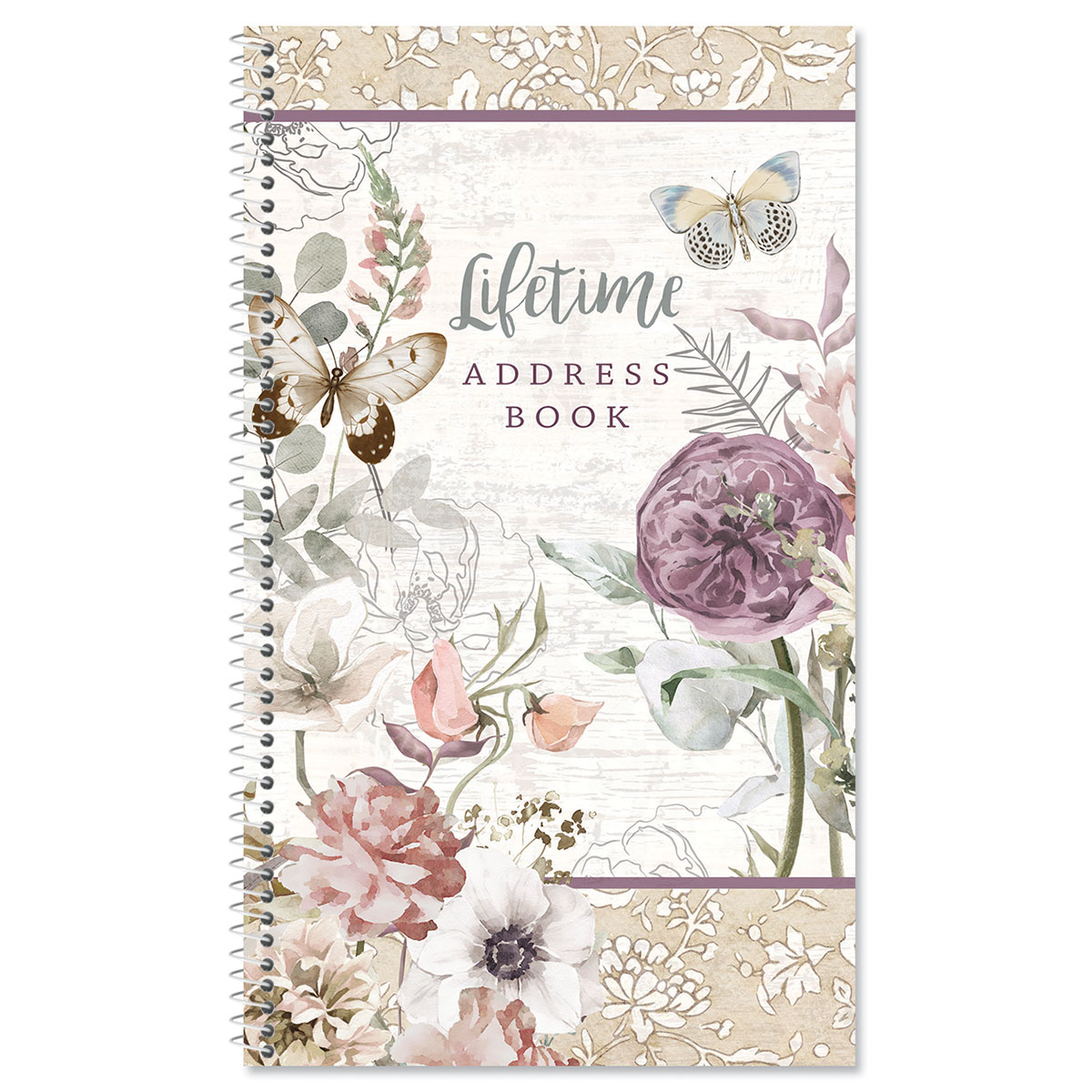Boho Wildflowers Lifetime Address Book | Colorful Images