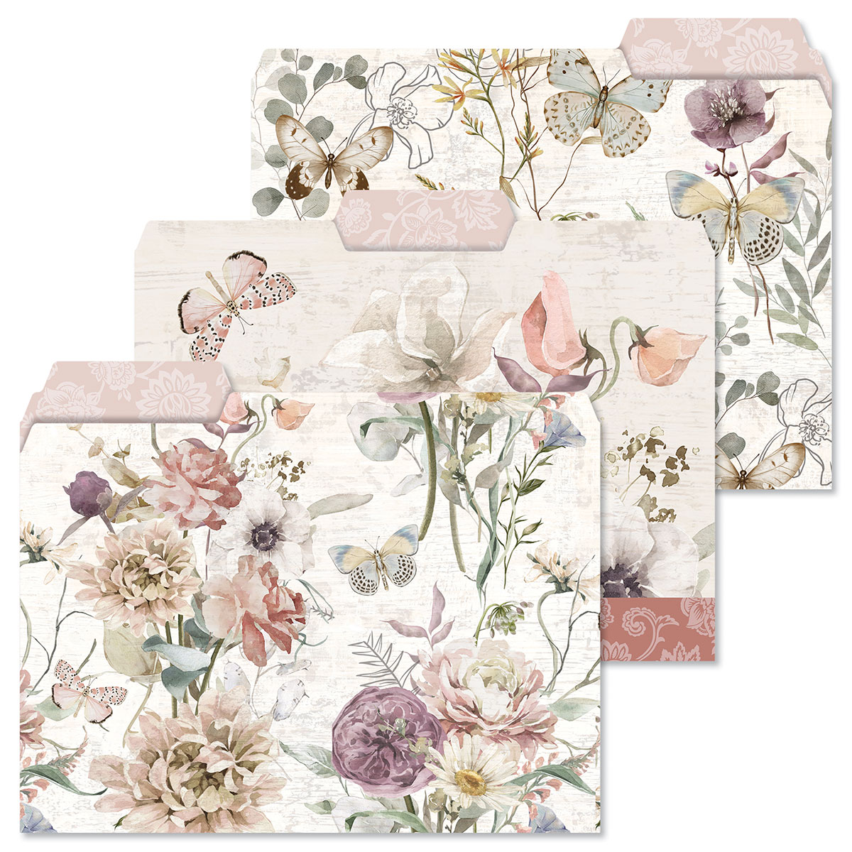 Boho Wildflowers File Folders | Colorful Images