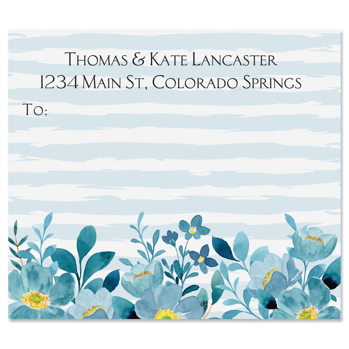 Blue Garden Package Labels | Colorful Images
