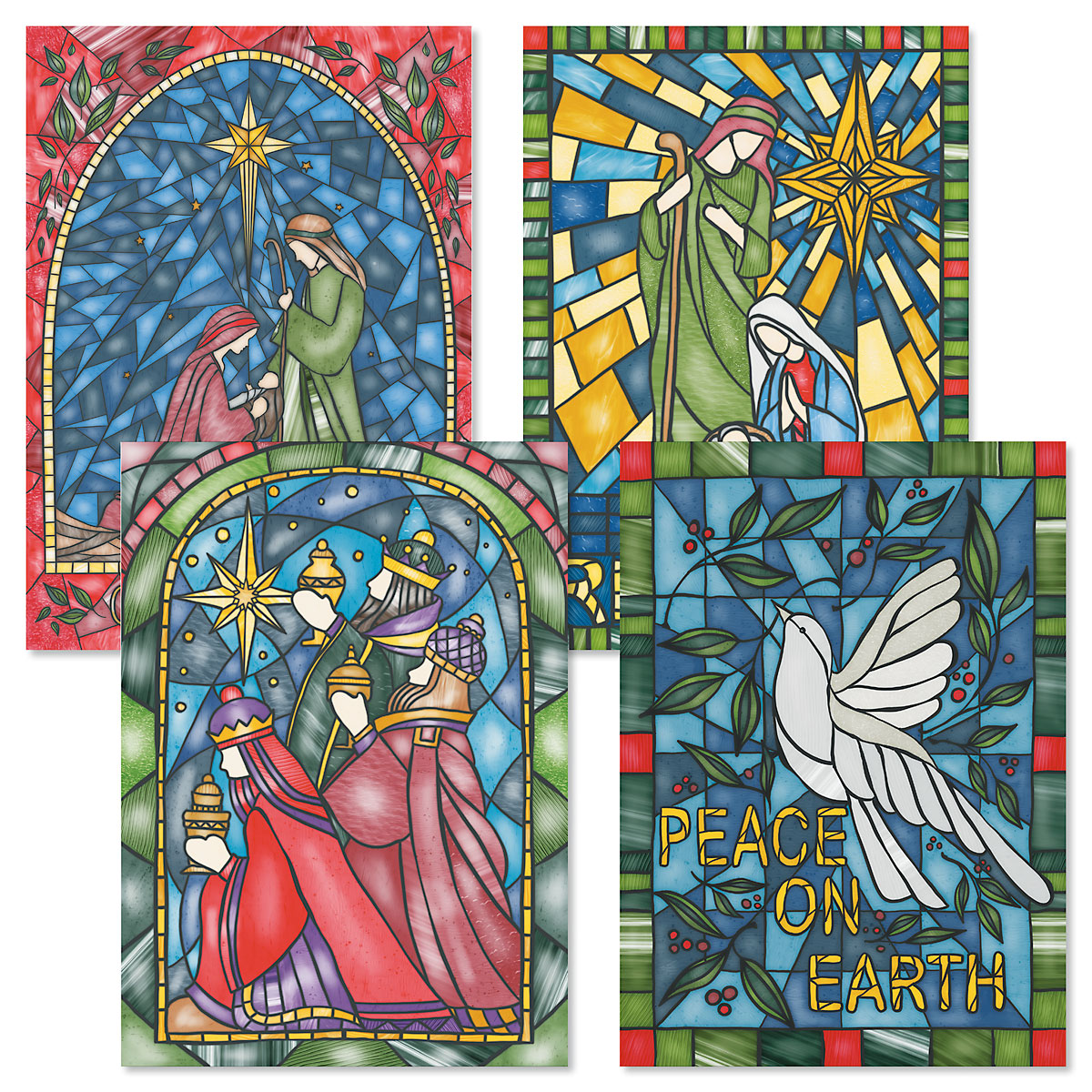 Mosaic Christmas Cards | Colorful Images