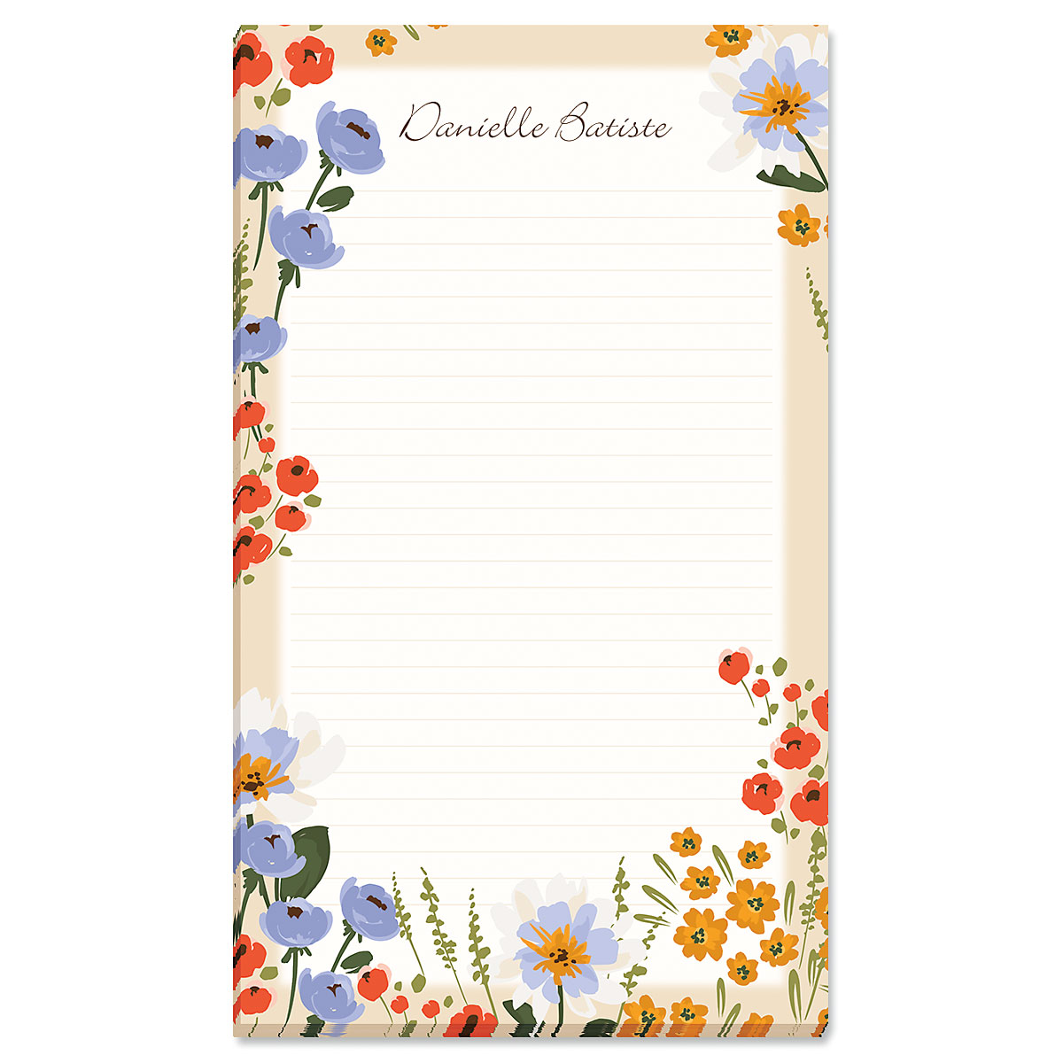 Field of Blue Custom Notepad | Colorful Images