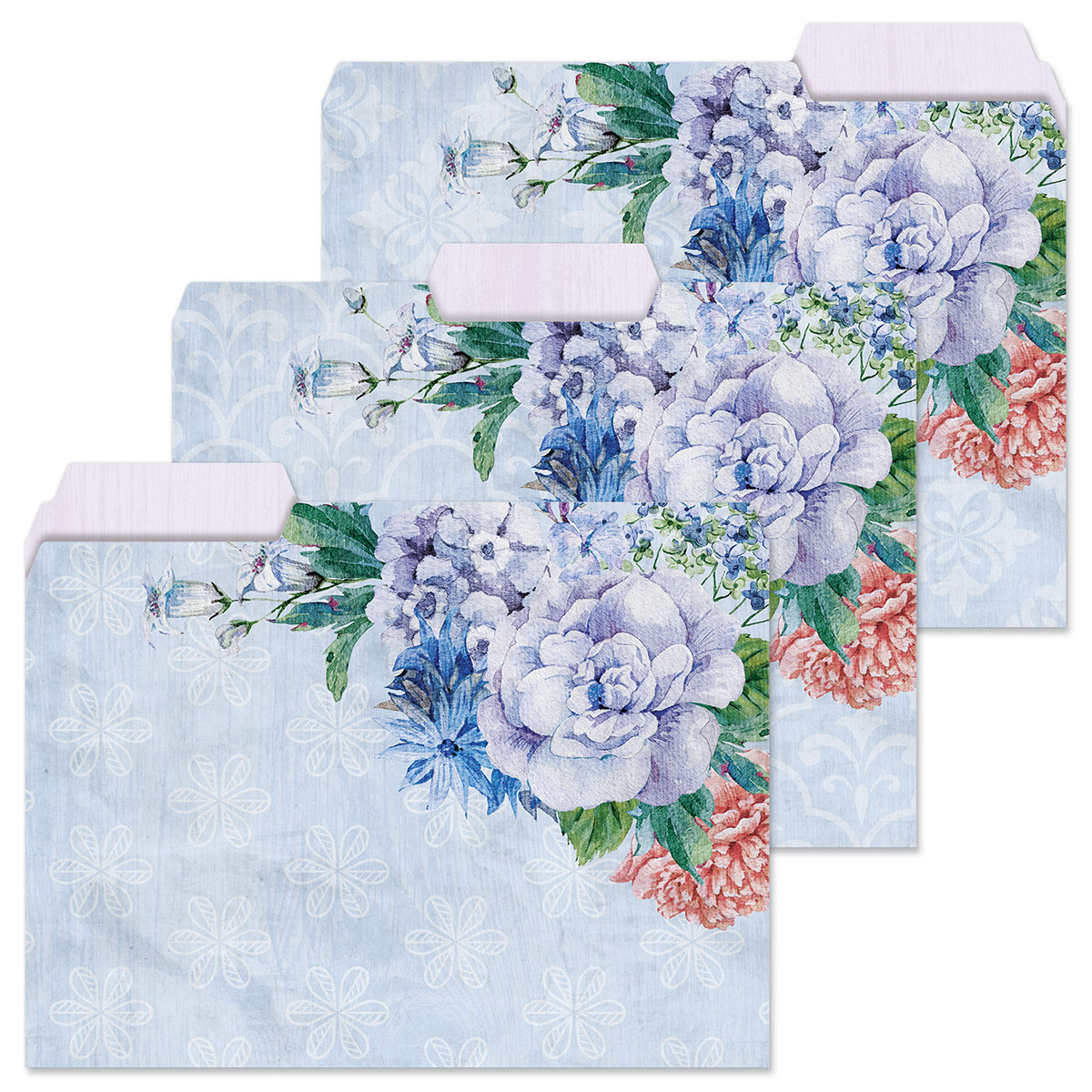 Garden Blues File Folders | Colorful Images