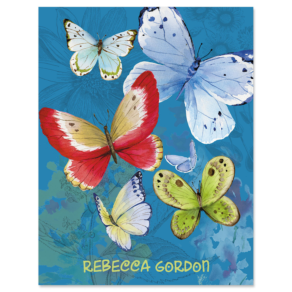 Flutterbys Personalized Note Cards | Colorful Images