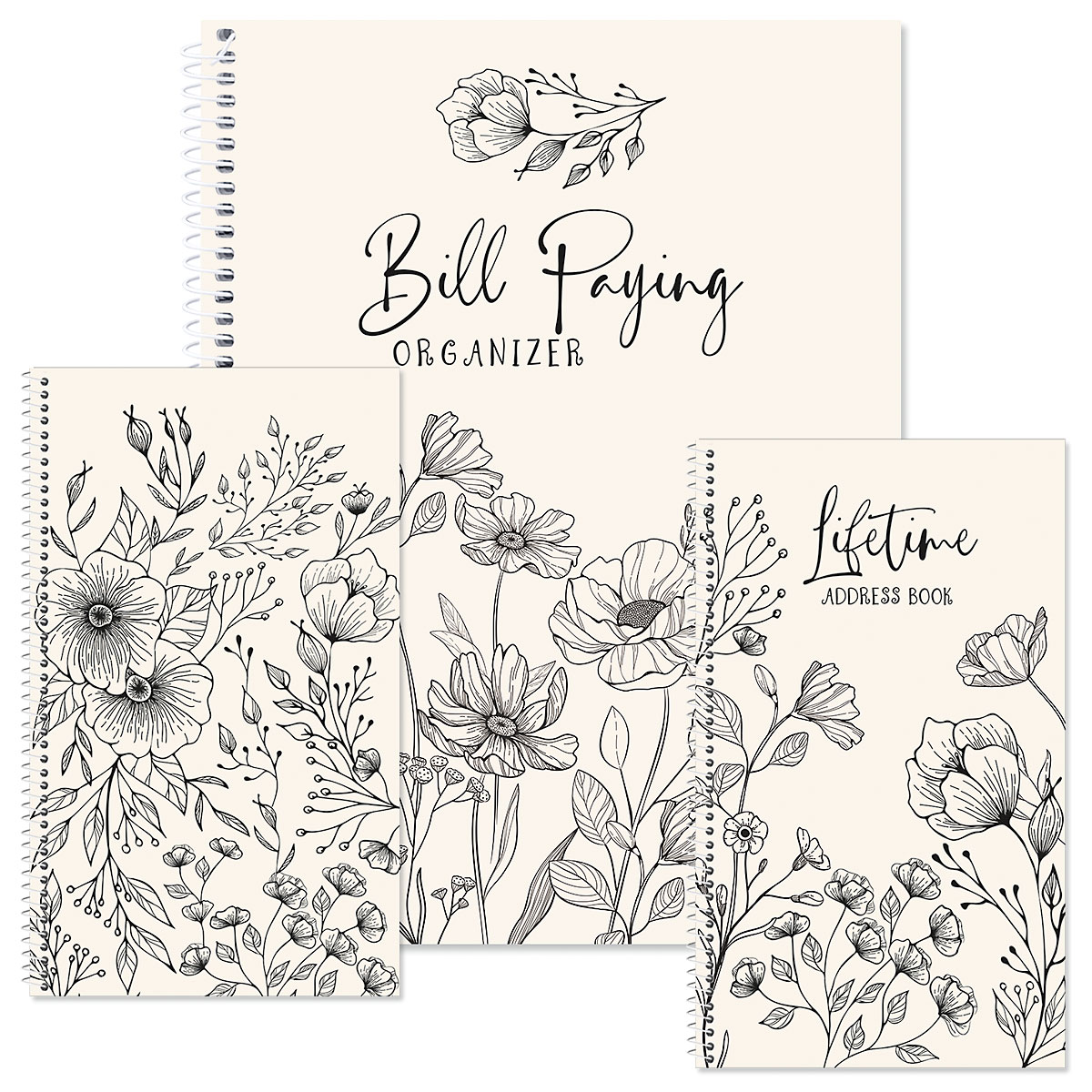 Floral Lines Organizer Books | Colorful Images