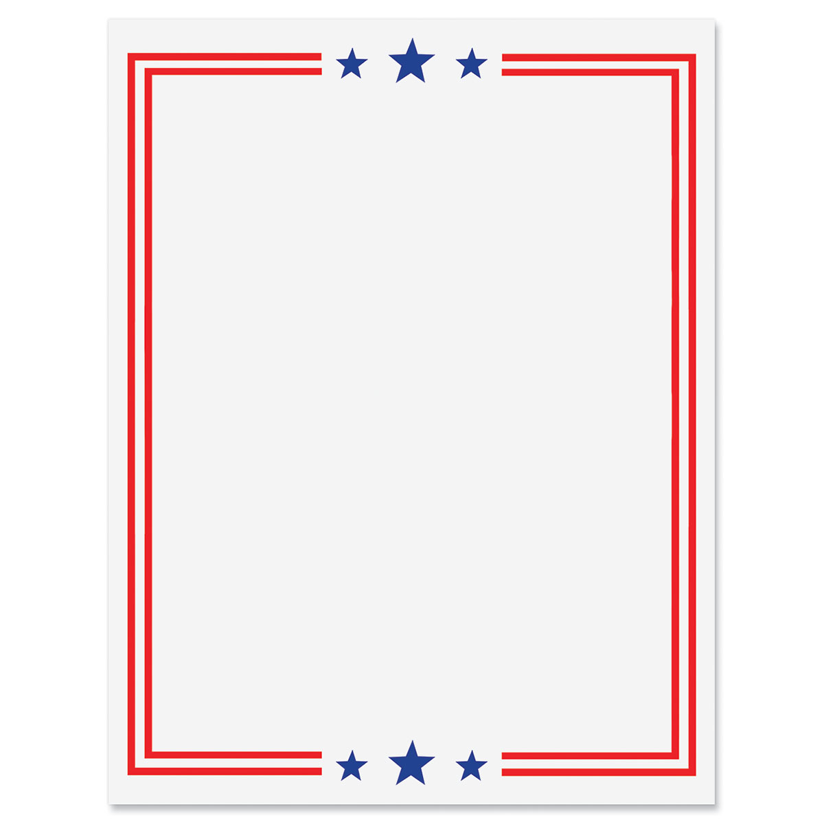 Stars & Stripes Patriotic Letter Papers | Colorful Images
