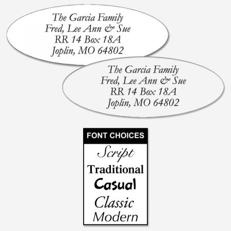 Oval Traditional Address Labels | Colorful Images