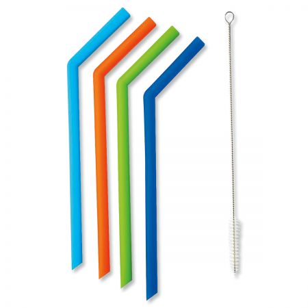 Set of 4 Eco Sipper Straws | Colorful Images