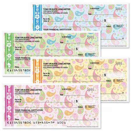 Pretty Posies Personal Checks | Colorful Images