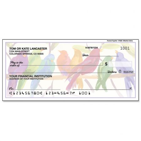 Flocked Together Personal Checks | Colorful Images