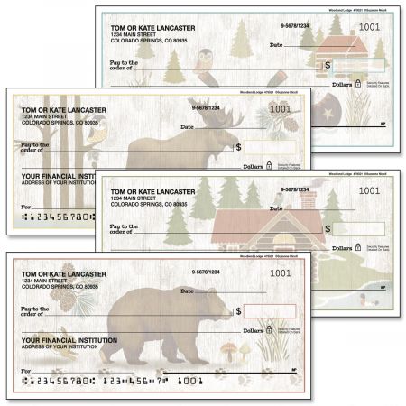 Woodland Lodge Personal Checks | Colorful Images