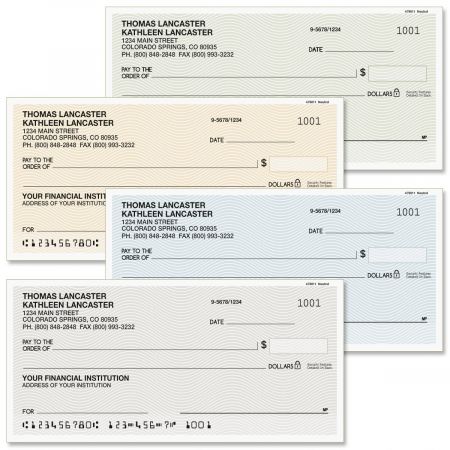 Neutral Personal Checks | Colorful Images