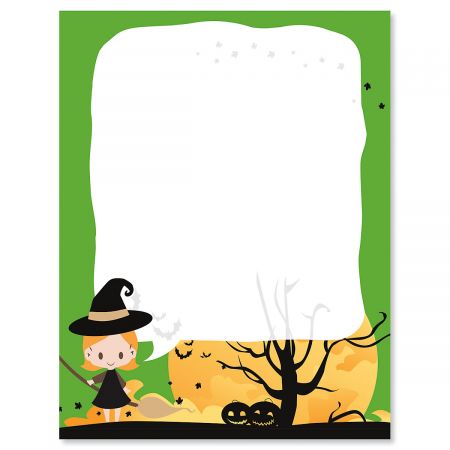 Witch Halloween Letter Papers | Colorful Images