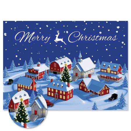 Christmas Town Christmas Cards | Colorful Images