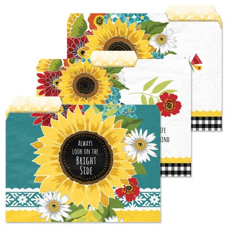 Sunflower Charm File Folders | Colorful Images