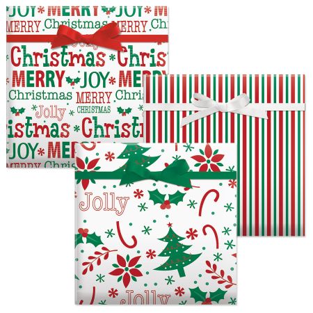 Oh So Merry Flat Gift Wrap Sheets | Colorful Images