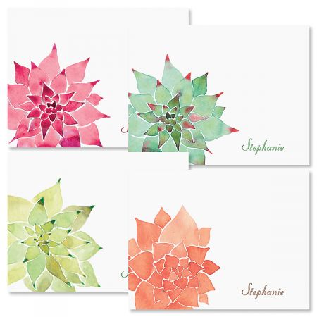 Personalized Cactus Note Cards | Colorful Images