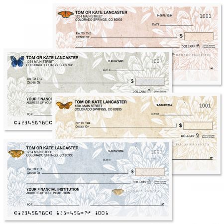 Natural Butterfly Personal Checks | Colorful Images