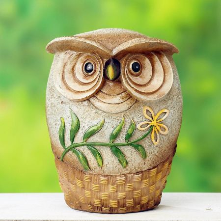 Short Resin Owl | Colorful Images