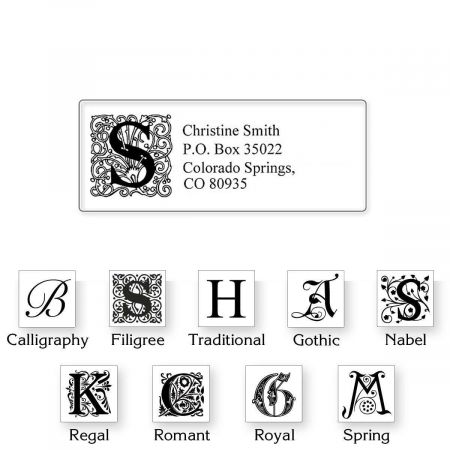 Clear Initial Classic Return Address Labels | Colorful Images