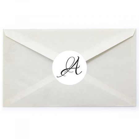 Brush Initial Envelope Seals | Colorful Images