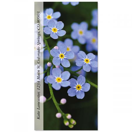 Meadow Blue Oversized Return Address Labels | Colorful Images