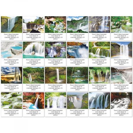 Enchanting Waterfalls Select Address Labels | Colorful Images