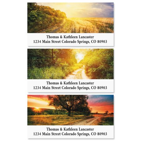 Country Roads Deluxe Return Address Labels | Colorful Images