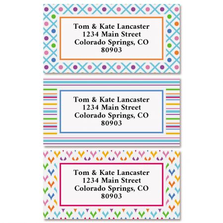 Zippy Border Return Address Labels | Colorful Images