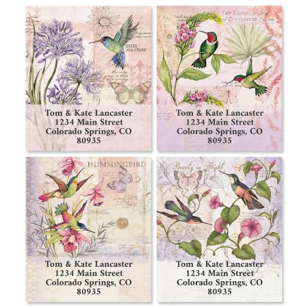 Hummingbirds Select Return Address Labels (4 Designs) | Colorful Images