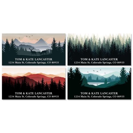 Landscape Deluxe Return Address Labels (4 Designs) | Colorful Images