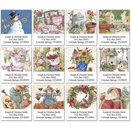 Sandis Year Round Select Return Address Labels | Colorful Images