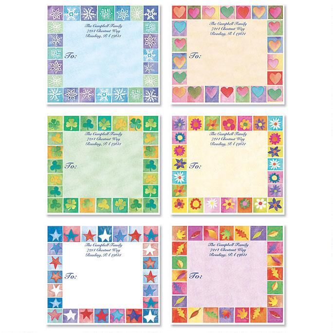 Seasons on Parade Package Labels | Colorful Images