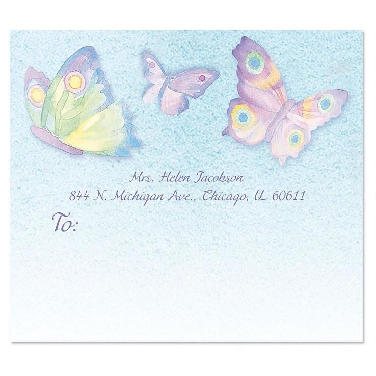 Watercolor Wings Package Labels | Colorful Images