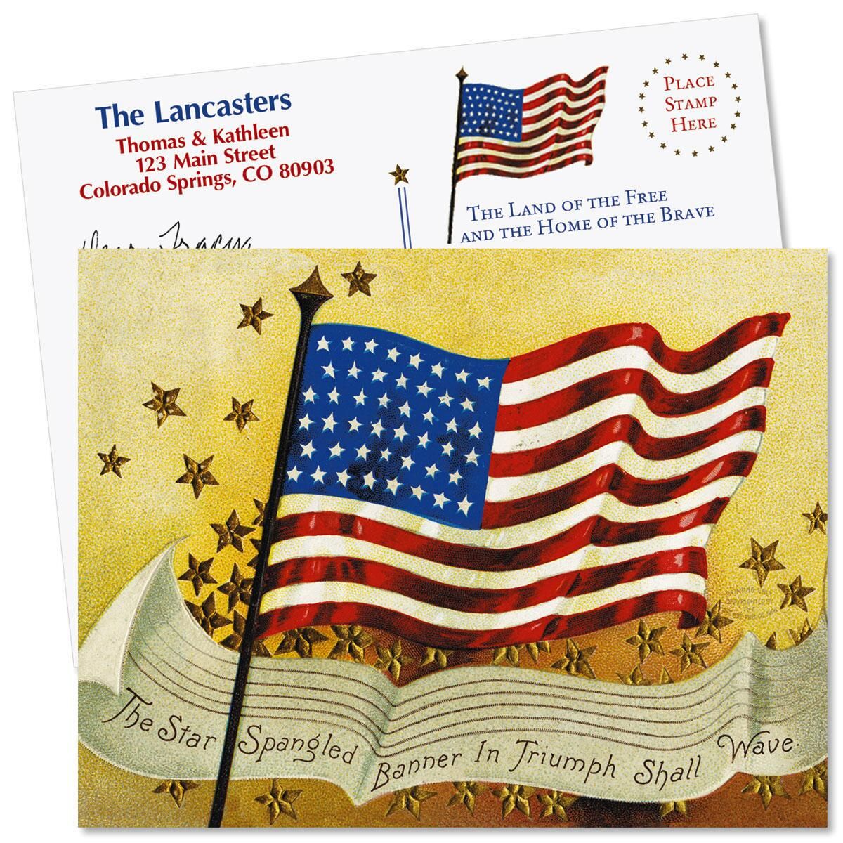 Patriotic Flag Postcards | Colorful Images