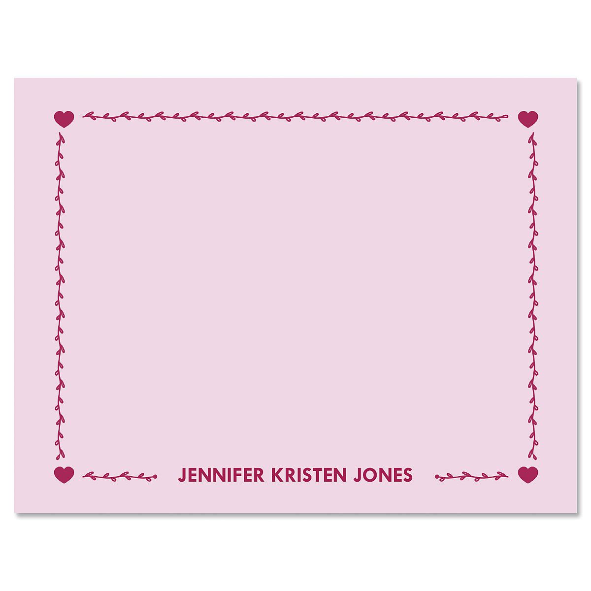 Heart Border Custom Note Cards | Colorful Images
